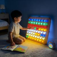China Sensory LED Activity Light Panel with Colourful Pegs – Interactive DIY Play Wall for Children for sale