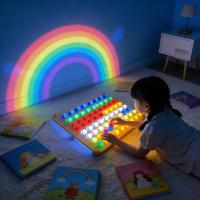 China Sensory LED Activity Light Panel with Colourful Pegs – Interactive DIY Play Wall for Children for sale