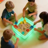 China Square Sand Art Tray with Raised Edges for Mess-Free Sensory Play – Stackable Durable Kids Activity Tray for Classroom & Daycare Bulk Supply for sale