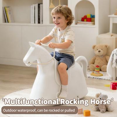 China Pull-Along Rocking Horse Toy for Toddlers, 2-in-1 Ride-On & Rocking Horse, Eco-Friendly PE Material, Safe Baby Ride-On Toy for Indoor & Outdoor Play for sale