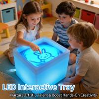 China Kids LED Light Table Sensory Activity Tray Square Sand & Creative Play Table for sale