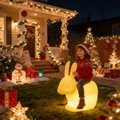 China Kids LED Rabbit Chair Night Light – Bunny Seat Lamp for Indoor Playrooms, Bedroom Decor and Outdoor Garden Lighting for sale