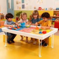China LED Interactive Sand Art Table for Kids – Folding Sensory Light Table for Preschool & Commercial Use for sale