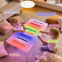 China Kids Musical Learning Table with LED Lights, 8 Animal Sounds, Piano, Foldable, Battery Powered – 101cm Sensory Play Desk for Ages 1-6 for sale