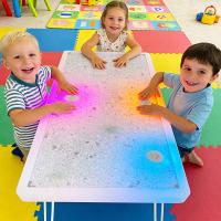 China Interactive Light Table – Sensory LED Table with 20 Touch Lights, Foldable, Rechargeable, for Montessori, Autism Therapy, Preschool for sale