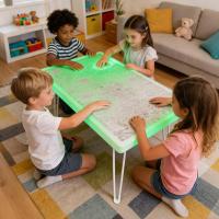 China Interactive Light Table – Sensory LED Table with 20 Touch Lights, Foldable, Rechargeable, for Montessori, Autism Therapy, Preschool for sale