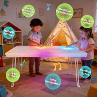 China Interactive Light Table – Sensory LED Table with 20 Touch Lights, Foldable, Rechargeable, for Montessori, Autism Therapy, Preschool for sale