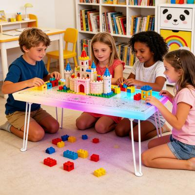 China Interactive Light Table – Sensory LED Table with 20 Touch Lights, Foldable, Rechargeable, for Montessori, Autism Therapy, Preschool for sale