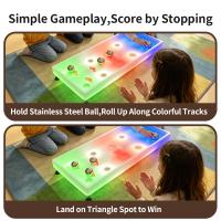 China Light Trail Rolling Ball Game Board – LED Uphill Bowling Toy with 4 Stainless Steel Balls, Rechargeable Waterproof Sensory Activity Table for Kids 3+ for sale