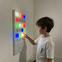 China Interactive LED Wall Lamp – Touch Sensitive RGB Light Panel with 288 LEDs, Rechargeable 4400mAh Battery, Slim Wall Mount for Sensory Room, Autism Therapy, Kids Bedroom for sale