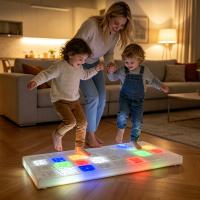 China Step-to-Light LED Floor Tile – 32 RGB Lights, Touch Activated Dance Mat for Sensory Room, Autism Therapy & Party Games for sale