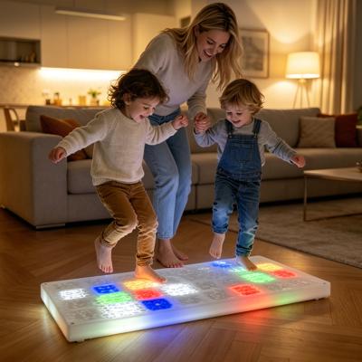 China Step-to-Light LED Floor Tile – 32 RGB Lights, Touch Activated Dance Mat for Sensory Room, Autism Therapy & Party Games for sale
