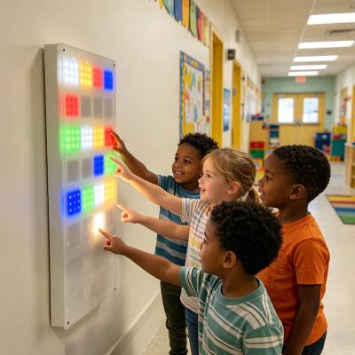 China Interactive LED Wall Lamp – Touch Sensitive RGB Light Panel with 288 LEDs, Rechargeable 4400mAh Battery, Slim Wall Mount for Sensory Room, Autism Therapy, Kids Bedroom for sale