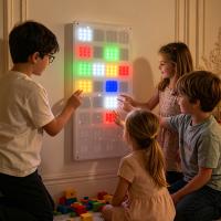 China Interactive LED Wall Lamp – Touch Sensitive RGB Light Panel with 288 LEDs, Rechargeable 4400mAh Battery, Slim Wall Mount for Sensory Room, Autism Therapy, Kids Bedroom for sale