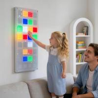 China Interactive LED Wall Lamp – Touch Sensitive RGB Light Panel with 288 LEDs, Rechargeable 4400mAh Battery, Slim Wall Mount for Sensory Room, Autism Therapy, Kids Bedroom for sale