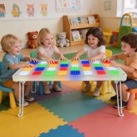 China Interactive LED Table – Foldable Sensory Table with 288 Touch RGB Lights, Rechargeable 4400mAh Battery, Dual-Use Floor Table & Wall Light for Autism Therapy, Special Education for sale