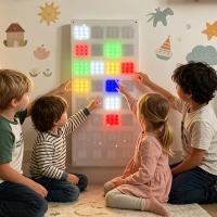 China Interactive LED Wall Lamp – Touch Sensitive RGB Light Panel with 288 LEDs, Rechargeable 4400mAh Battery, Slim Wall Mount for Sensory Room, Autism Therapy, Kids Bedroom for sale