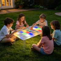 China Interactive LED Table – Foldable Sensory Table with 288 Touch RGB Lights, Rechargeable 4400mAh Battery, Dual-Use Floor Table & Wall Light for Autism Therapy, Special Education for sale