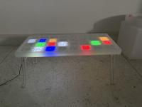 China Interactive LED Table – Foldable Sensory Table with 288 Touch RGB Lights, Rechargeable 4400mAh Battery, Dual-Use Floor Table & Wall Light for Autism Therapy, Special Education for sale