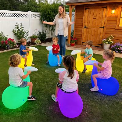China Small LED Whale Stool – Toddler Glowing Chair with 12 RGB Lights, Rechargeable Night Light for sale