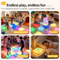 China Rainbow Touch Floor Square – 7-Color Cycle, Stays On for Dance, Games & Sensory Play for sale