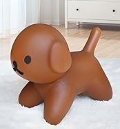 China Cute Puppy Stool for Kids – Eco-Friendly PE Toddler Chair with Anti-Slip Tail Design, Brown for sale
