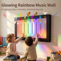 China Kids Early Education Musical Piano Board – 8-Color Touch-Sensitive Interactive Wall Panel with Piano & Animal Sounds for sale