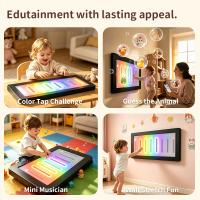 China Kids Early Education Musical Piano Board – 8-Color Touch-Sensitive Interactive Wall Panel with Piano & Animal Sounds for sale
