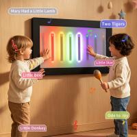 China Kids Early Education Musical Piano Board – 8-Color Touch-Sensitive Interactive Wall Panel with Piano & Animal Sounds for sale