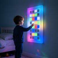 China Montessori LED Toy with 32 RGB LEDs and Premium PE Material for Safe Sensory Play and Plug-in Design for sale