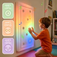 China Montessori Furniture Interactive LED Wall Panel with 2-in-1 Wall & Table Design and 8 RGB Lights for Kids Sensory Play for sale