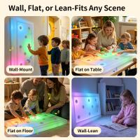 China Montessori Furniture Interactive LED Wall Panel with 2-in-1 Wall & Table Design and 8 RGB Lights for Kids Sensory Play for sale