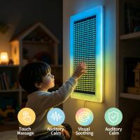 China Interactive Sensory Wall LED Light Panel with RGB Color Changing and Customizable Dimensions for Kids Aged 2 to 14 for sale