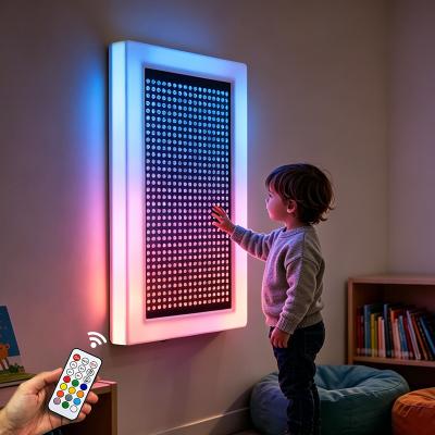 China Interactive Sensory Wall LED Light Panel with RGB Color Changing and Customizable Dimensions for Kids Aged 2 to 14 for sale