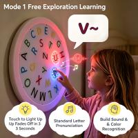 China Interactive Sensory Wall Panel with 70cm PE Panel and 26 Letters with Lights and Sounds for Two-Level Memory Challenge for sale