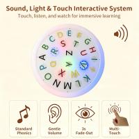China Interactive Sensory Wall Panel with 70cm PE Panel and 26 Letters with Lights and Sounds for Two-Level Memory Challenge for sale