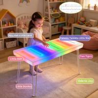 China Sensory Toy Musical Learning Table with 2-in-1 Piano & Animal Sounds LED Light-Up and Foldable Design for sale