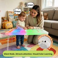 China Sensory Toy Musical Learning Table with 2-in-1 Piano & Animal Sounds LED Light-Up and Foldable Design for sale