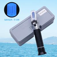 China 100 Ppt Handheld Salinity Refractometer , 1.070sg Atc Sea Gravimeter Aquarium for sale