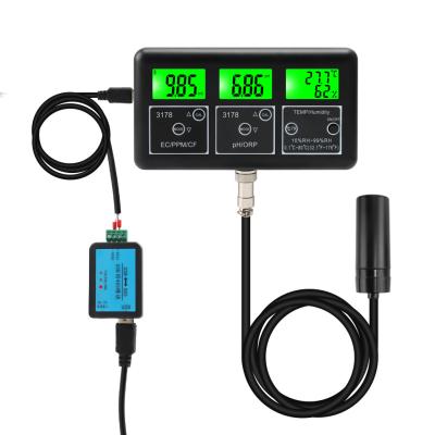 China Multi Parameter RS485 Water Testing Device pH EC TDS ORP Temp RH Meter for sale