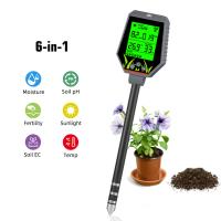 China 6 - In - 1 Soil Tester Kit Moisture/pH/Fertility/Sunlight/EC/Temp Meter For Garden Farm Indoor Plants for sale