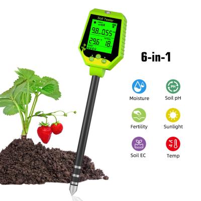 China 6 - In - 1 Soil Tester Kit Moisture/pH/Fertility/Sunlight/EC/Temp Meter For Garden Farm Indoor Plants for sale