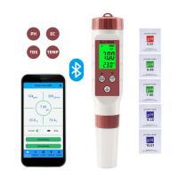 China Smart 4 - In - 1 Water Quality Tester With Bluetooth PH/TDS/EC/Temp Meter For Home Hydroponics Lab for sale