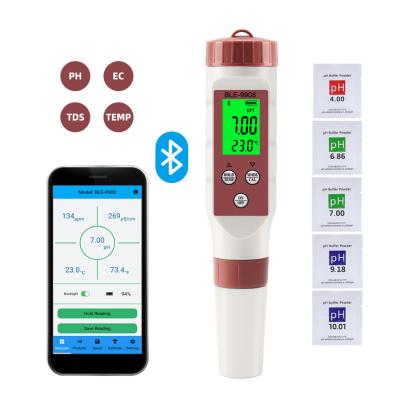 China Smart 4 - In - 1 Water Quality Tester With Bluetooth PH/TDS/EC/Temp Meter For Home Hydroponics Lab for sale
