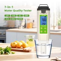 China 7-in-1 Water Tester PH / TDS / EC / ORP / S.G / Salt / Temp Meter For Home Pool Lab Measurement for sale