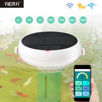 China Wireless Zigbee WiFi Waterproof Floating Pool PH Meter With Solar Power For Swimming Pools for sale