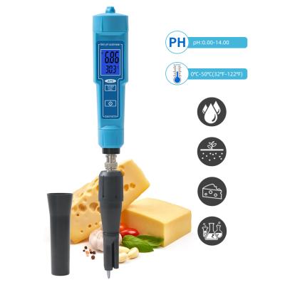 China Automatic Calibrating PH Meter Replaceable Probe For Hydroponics Soil Cheese Meat Lab Water for sale