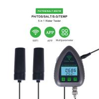 China Wifi Online Digital PH Meter 5 in 1 GS&TEMP&PH with 0-19900ppm TDS and 0-199.0ppt Salinity for Aquarium and Hydroponics for sale