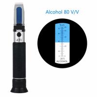 China Handheld Refractometer with 0-80% Brix Range and ATC for Accurate Alcohol and Sugar Measurement for sale