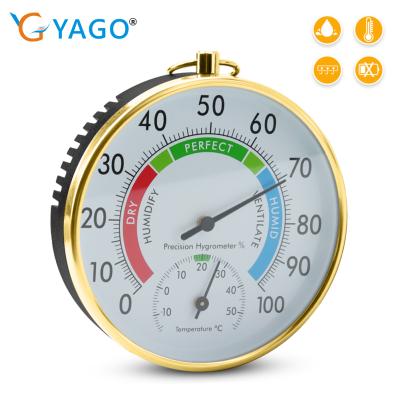 China Battery-Free Mechanical Hygrometer Thermometer with Color-Coded Humidity Display and Wide Measurement Range for Indoor Climate Monitoring for sale